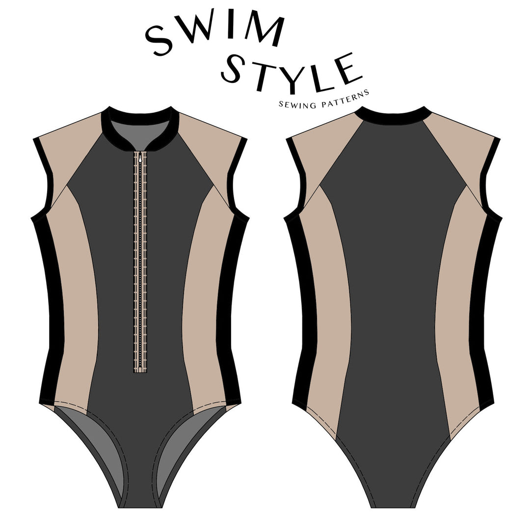 Rashie Suit Gina Sewing Pattern – Swim Style Patterns