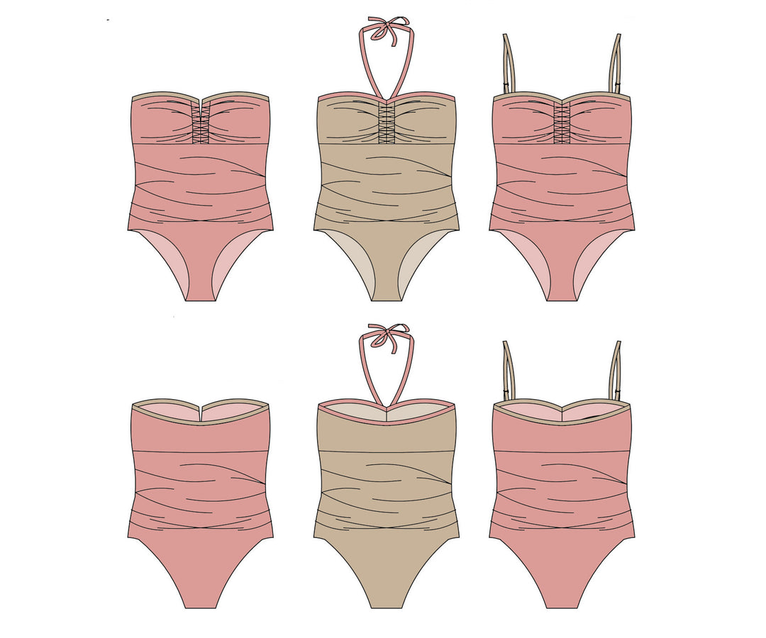 One piece Jazz & Tankini Sewing Pattern – Swim Style Patterns