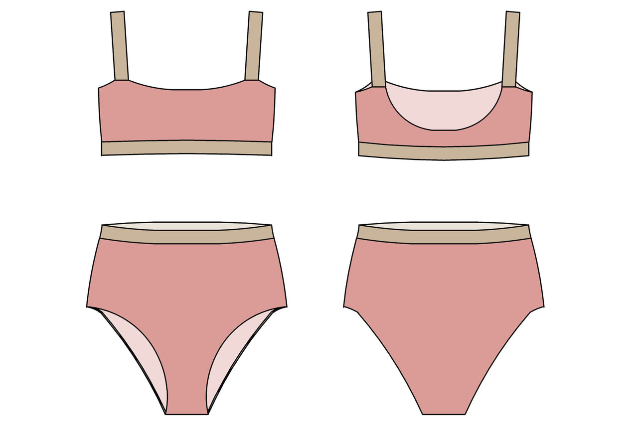 High Waist COllective Bikini Sewing Pattern – Swim Style Patterns