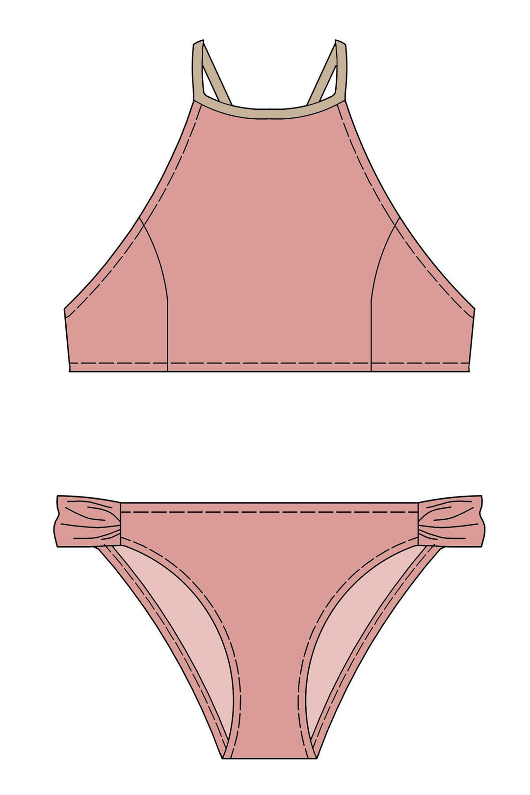 Indigo Ruche Bikini Sewing Pattern – Swim Style Patterns