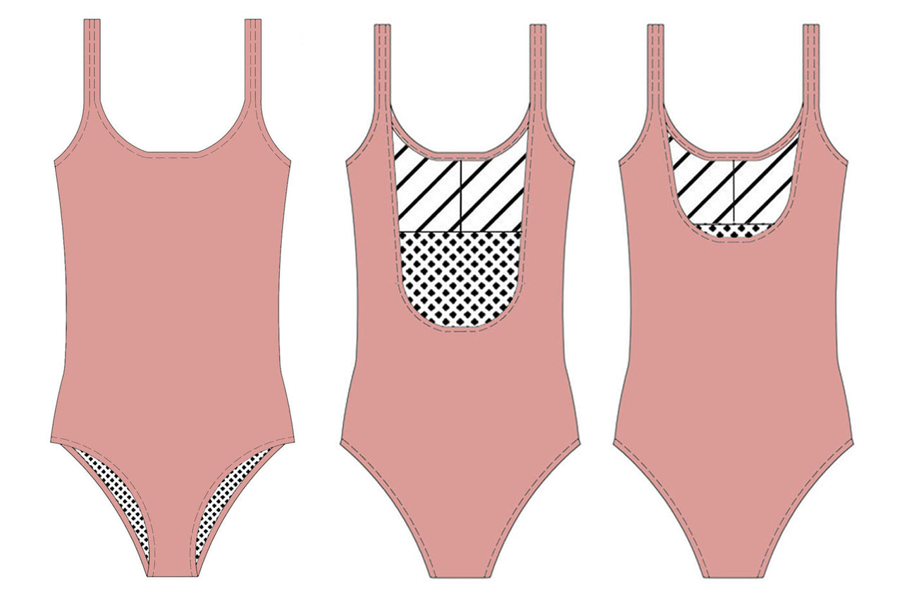 One Piece Scoop Back Sewing Pattern – Swim Style Patterns